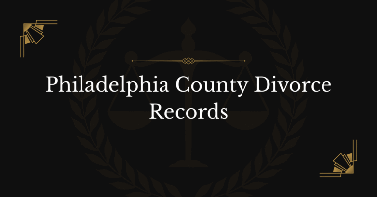 Philadelphia County Divorce Records